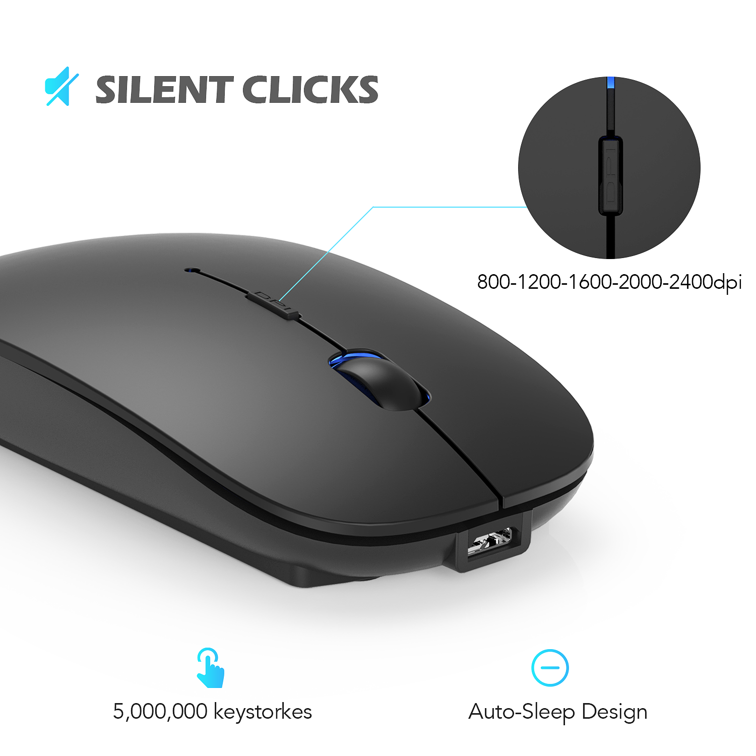 Hommie Bluetooth Wireless Mouse, Dual Mode Mouse Portable Ergonomic ... Hommie Bluetooth Wireless Mouse, Dual Mode Mouse Portable Ergonomic ...
