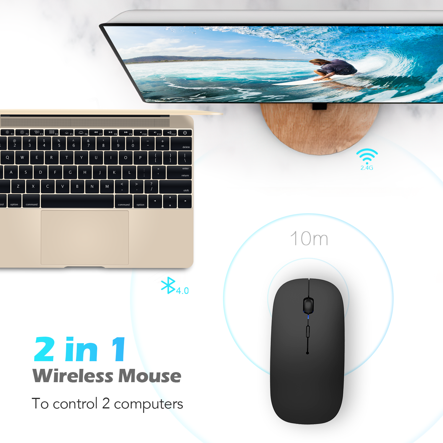 Hommie Bluetooth Wireless Mouse, Dual Mode Mouse Portable Ergonomic ... Hommie Bluetooth Wireless Mouse, Dual Mode Mouse Portable Ergonomic ...